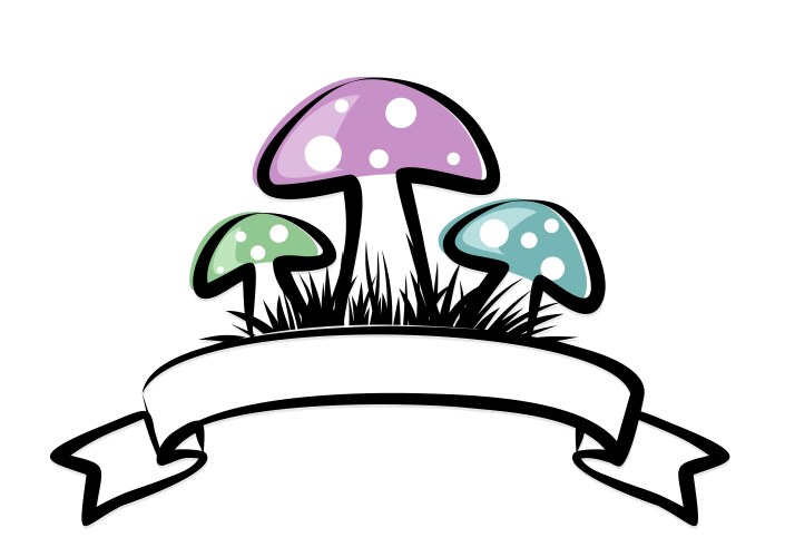 Forest mushrooms symbol Royalty Free Vector Image
