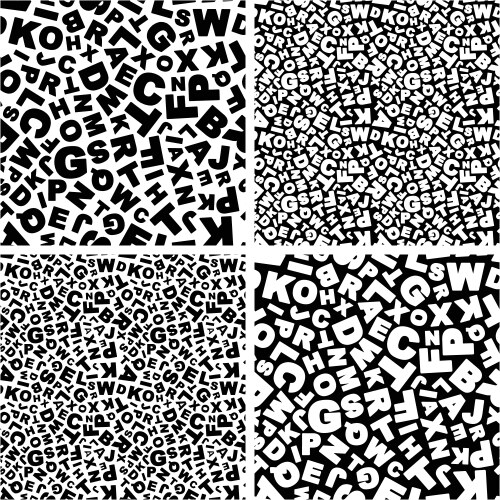 Letter mix Royalty Free Vector Image - VectorStock