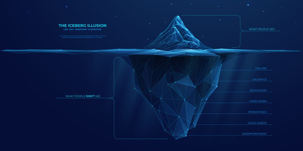 Abstract Iceberg Digital Art Royalty Free Vector Image