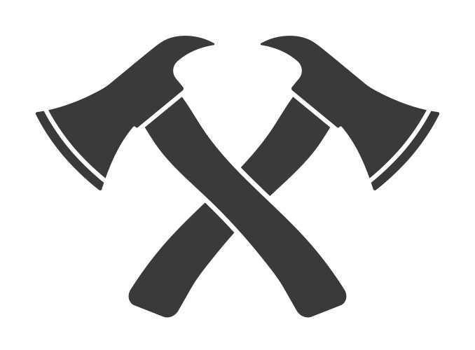 Crossed Axes Symbol Royalty Free Vector Image - VectorStock