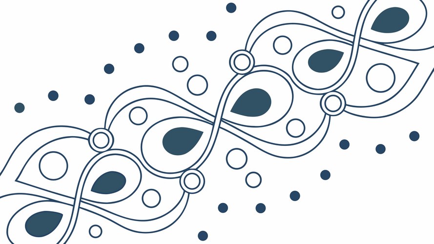 Geometric swirl floral pattern border design – Royalty-Free Vector ...