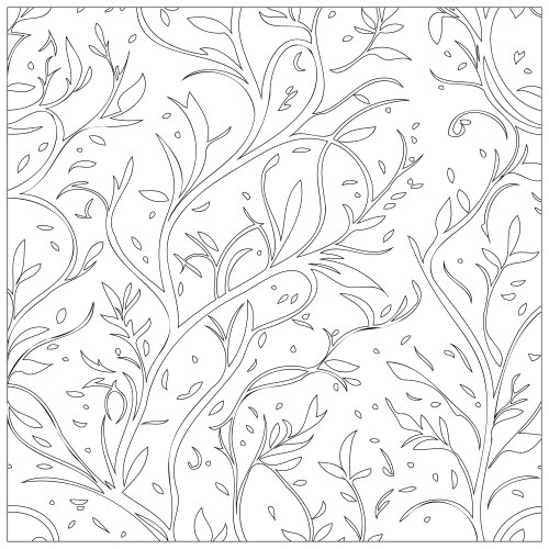 Floral vine pattern outline sketch Royalty Free Vector Image