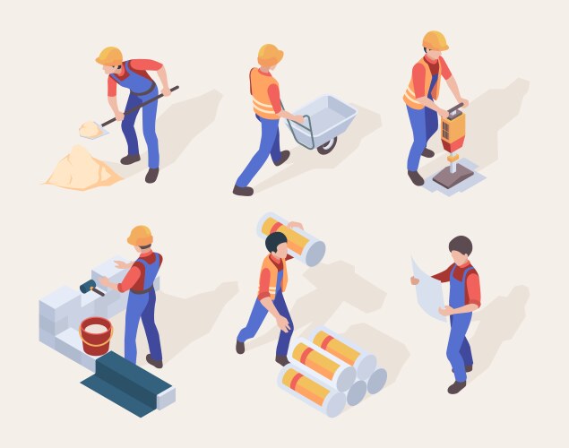 Professional workers different jobs professionals Vector Image
