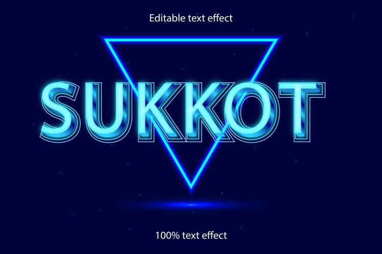 Sukkot text effect Royalty Free Vector Image - VectorStock