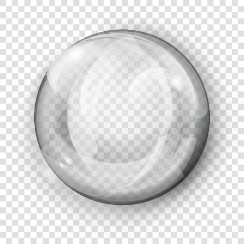 Transparent gray sphere Royalty Free Vector Image
