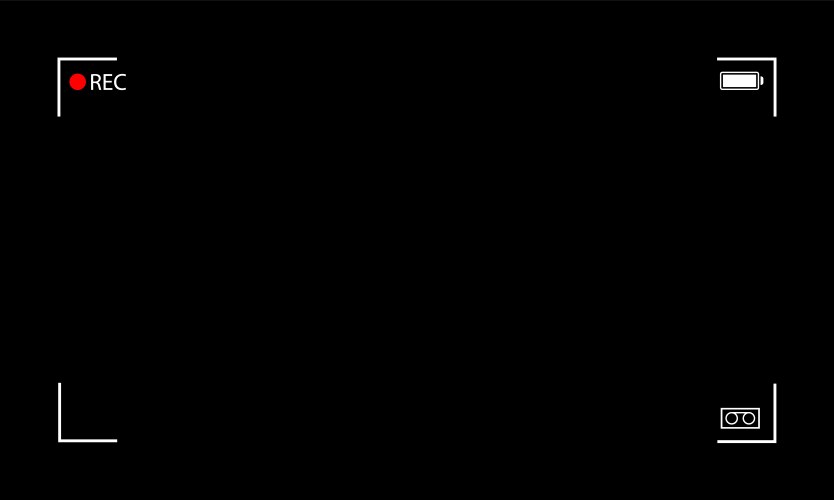 Camera display viewfinder recording focusing Vector Image