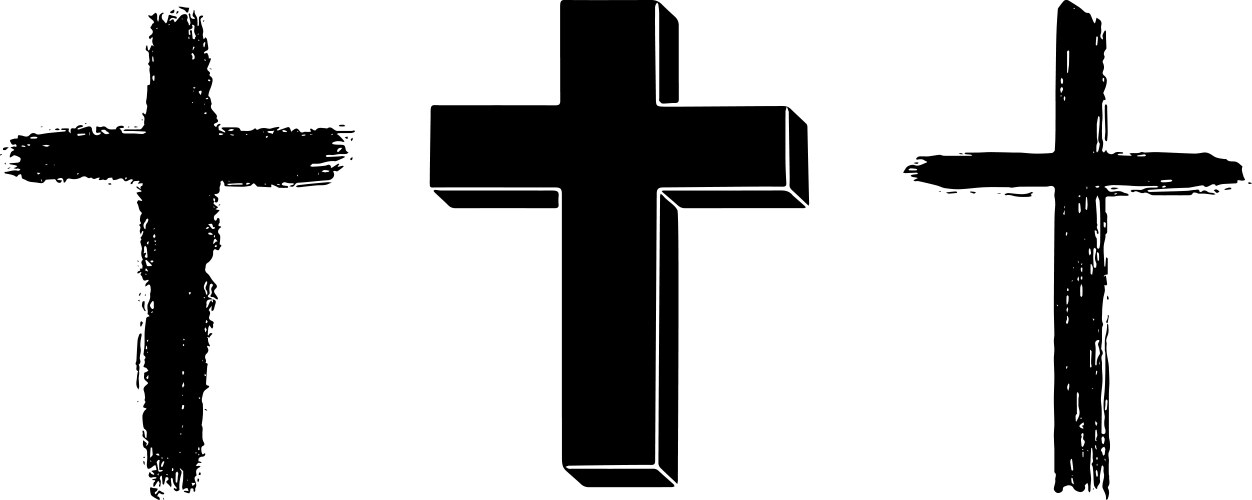 Jesus Cross Black White Vector Images (over 5,800)