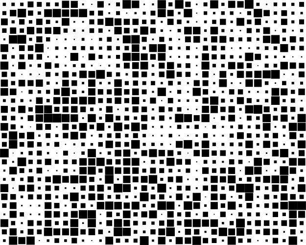 Black and white squares pixel art seamless pattern