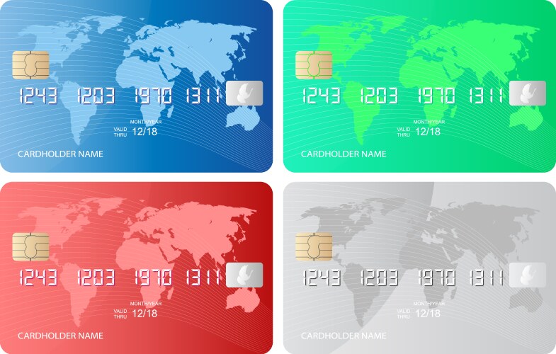 Credit cards Royalty Free Vector Image - VectorStock