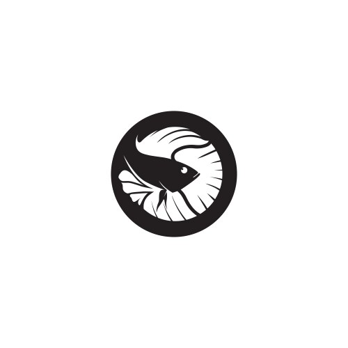 Fish animal aquatic logo beta design Royalty Free Vector