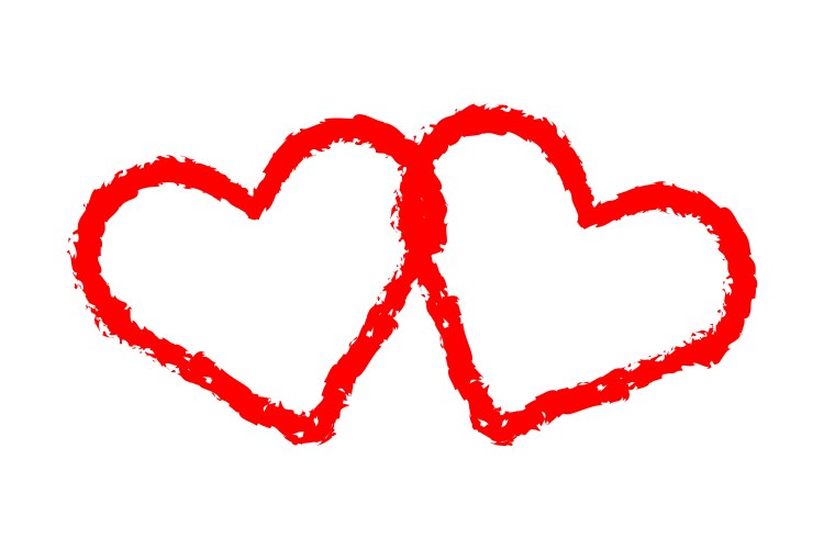Two linked hearts icon symbol couple valentines – Royalty-Free Vector ...
