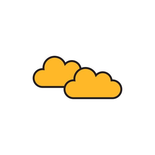 Cloud icon in flat style with background Vector Image