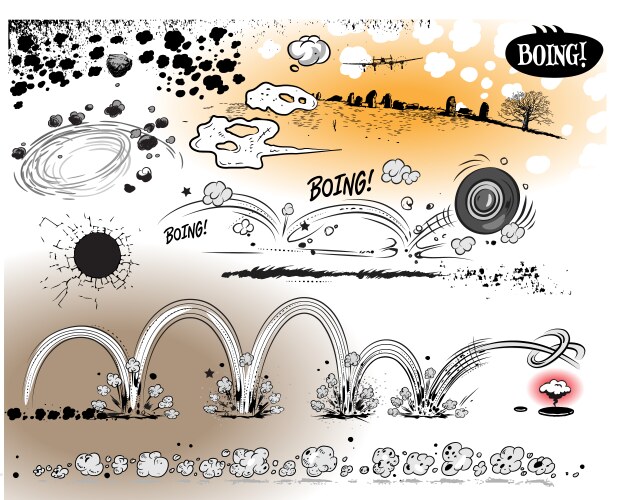 Comic elements Royalty Free Vector Image - VectorStock