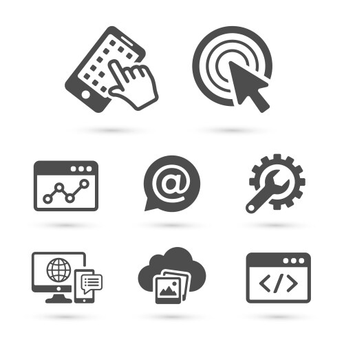 Click icon set Royalty Free Vector Image - VectorStock