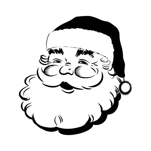 Santa Claus Clip Art Black White Vector Images (over 1,800)