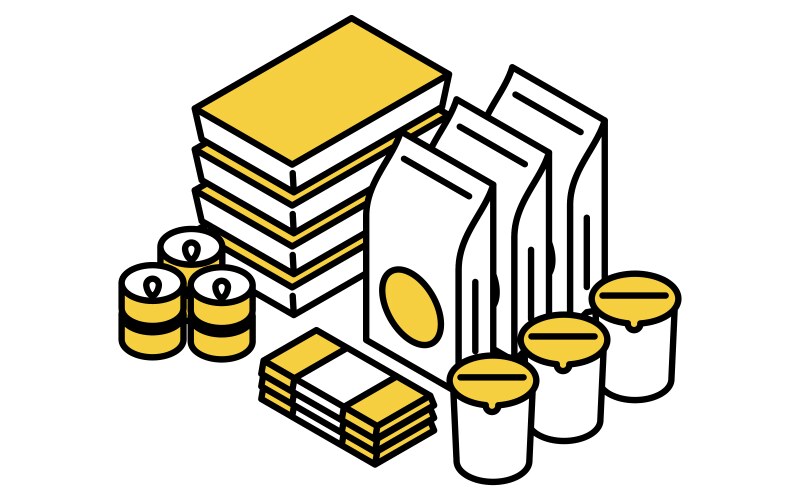 Simple line drawing of emergency kit first-aid Vector Image