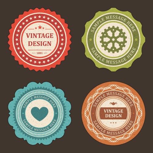 Vintage stickers and labels Royalty Free Vector Image