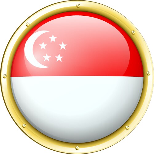 Golden round frame with american symbols Vector Image