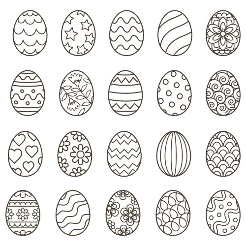 Easter Outlines Vector Images (over 40,000)