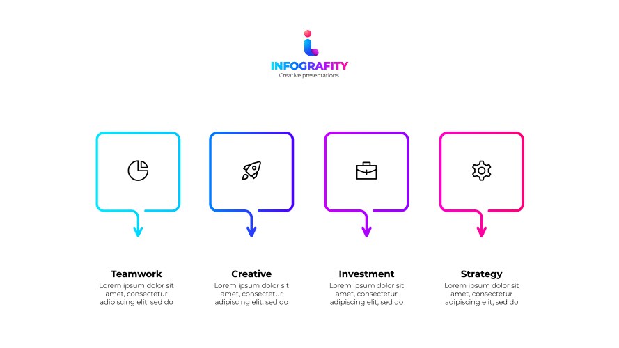 Outline infographic design template progress Vector Image