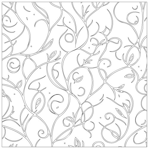 Floral vine pattern outline sketch Royalty Free Vector Image