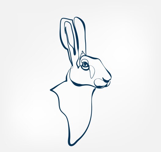 Running hare Royalty Free Vector Image - VectorStock
