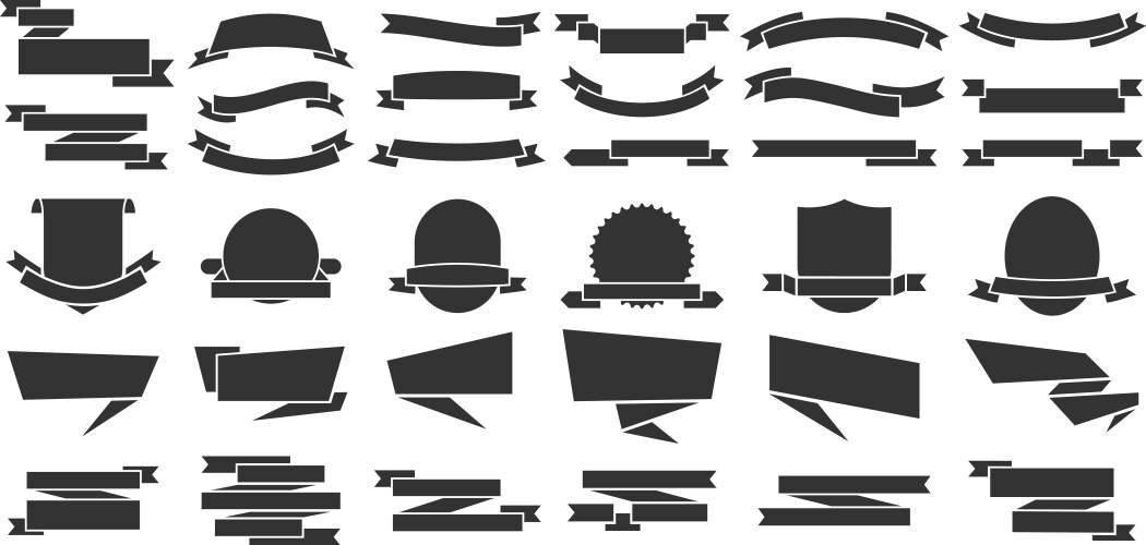 Ribbon Silhouette Vector Images (over 61,000)