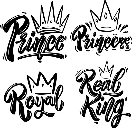 Little prince text Royalty Free Vector Image - VectorStock