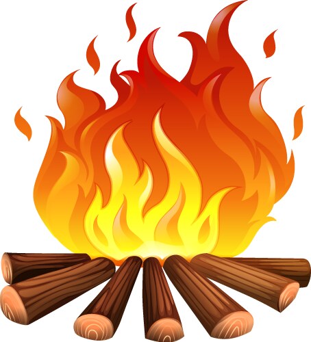 A big fire Royalty Free Vector Image - VectorStock