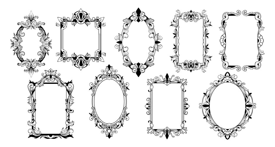 Gothic Ornate Border Vector Images (over 3,100)