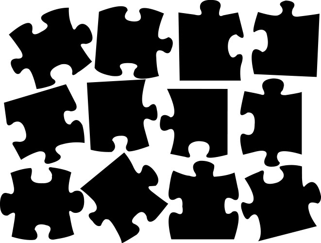 Puzzle Black and White Vector Images (over 67,000)