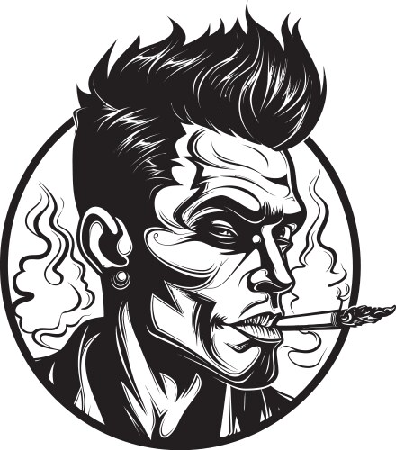 Smokin swagger cartoon guy with smoking logo Vector Image