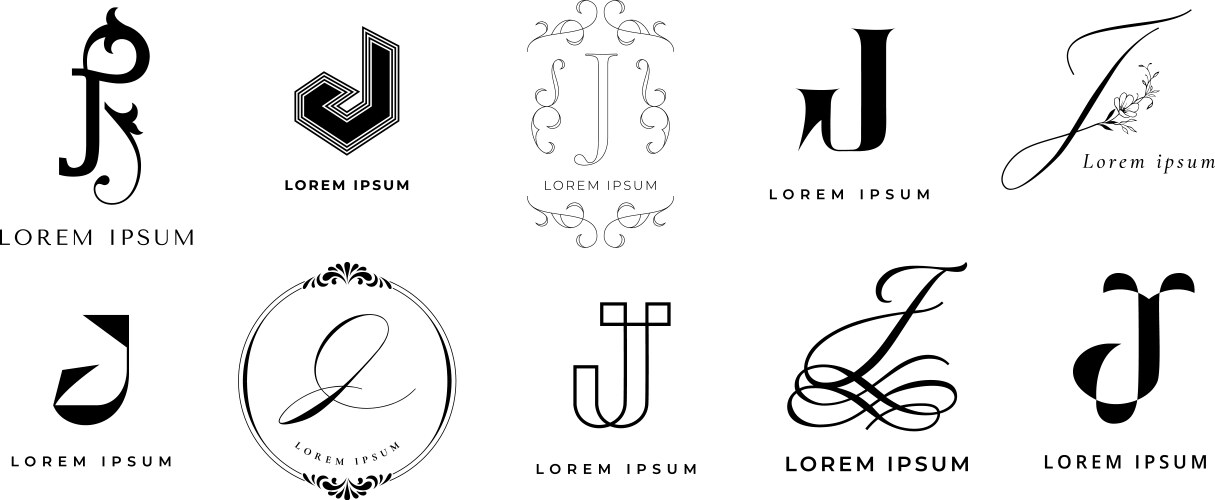 Creative l emblem luxury letter monogram Vector Image