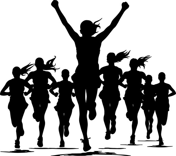 Track and Field Black White Vector Images (over 2,200)
