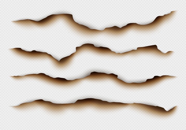 Burnt paper edges realistic Royalty Free Vector Image