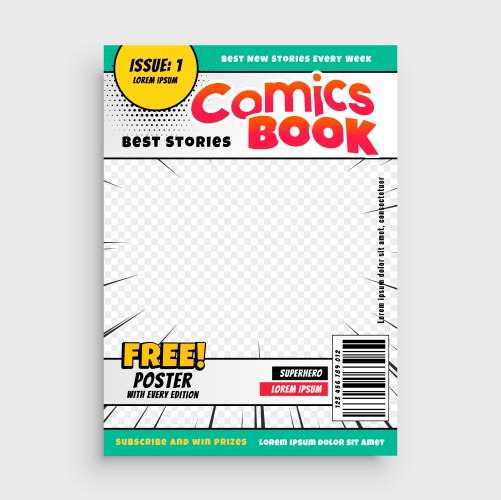 Editable Comic Book Cover Vector Images (over 280)