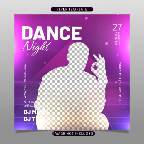 Party dance club flyer template Royalty Free Vector Image