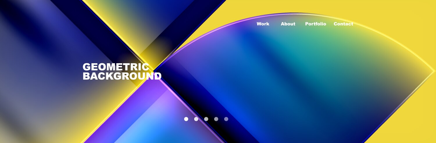 Circle triangle geometric web site page template Vector Image