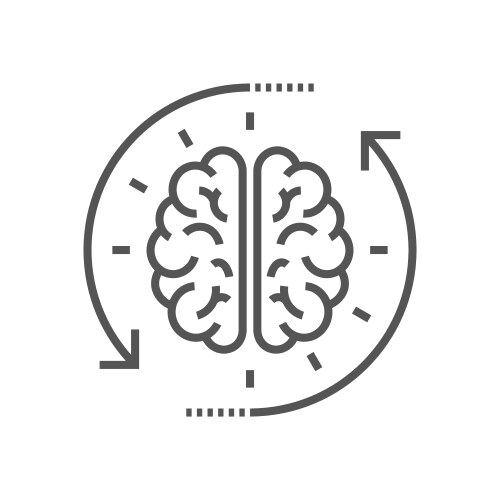 Thinking process Royalty Free Vector Image - VectorStock