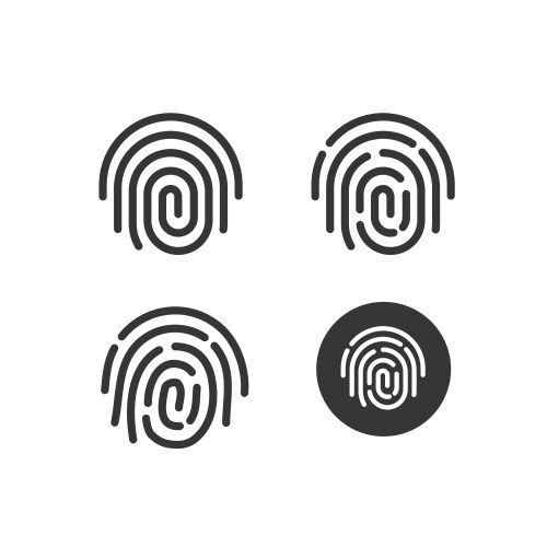 Fingerprint icon fingermark symbol Royalty Free Vector Image