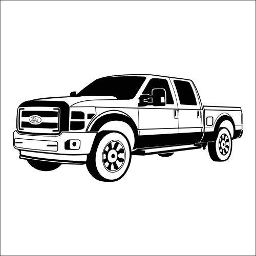 Set of ford vans and minivans 2014-present Vector Image