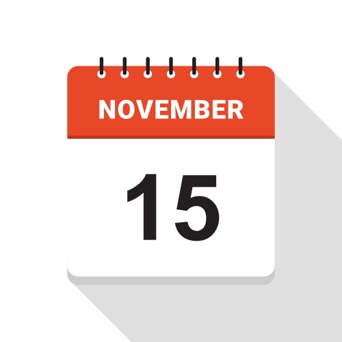 November 15 Calendar Vector Images (over 110)