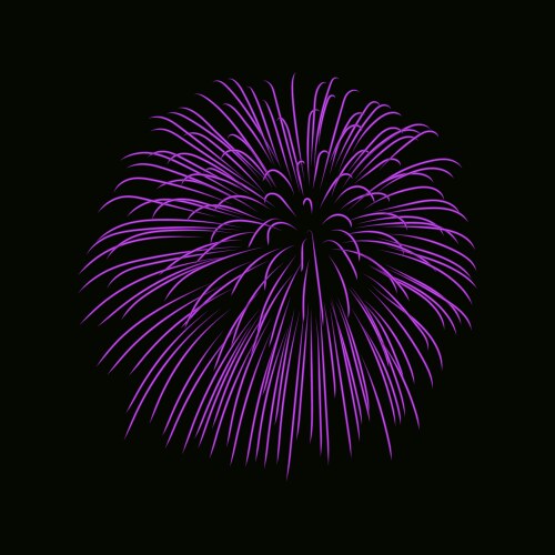 Beautiful pink firework bright isolated Royalty Free Vector