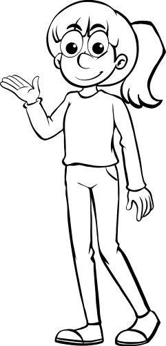 Girl standing clipart Vector Images & Graphics for Commercial Use ...