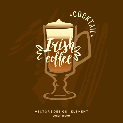 Modern hand drawn lettering label for alcohol Vector Image