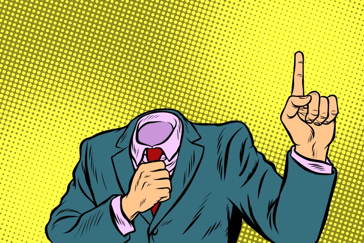 Man pointing finger Royalty Free Vector Image - VectorStock