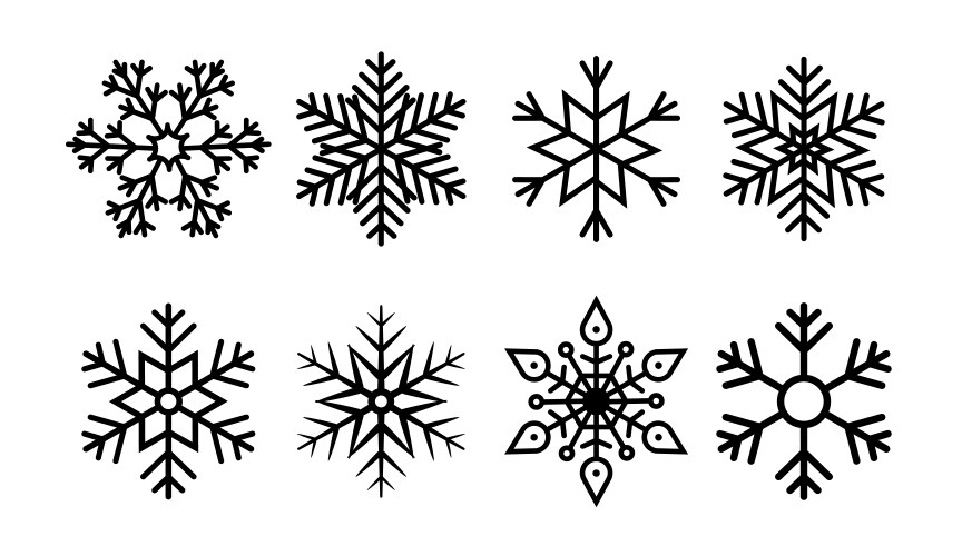 Snowflake Line Art Vector Images (over 21,000)