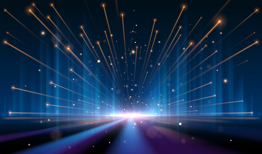 Arabian landscape with blue moon light Royalty Free Vector