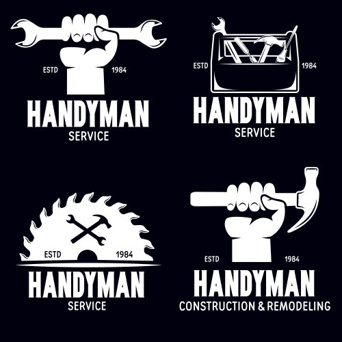 Handyman labels badges emblems and design elements