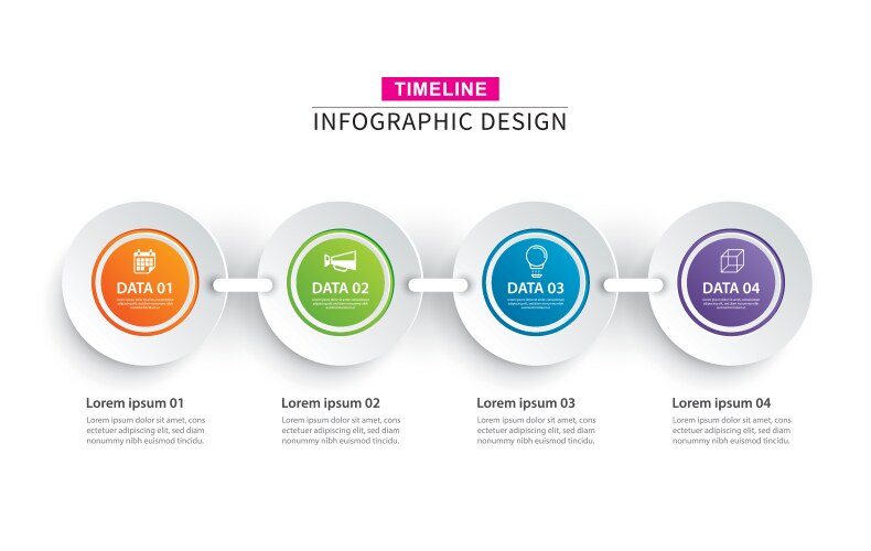 5 steps infographic timeline design template Vector Image